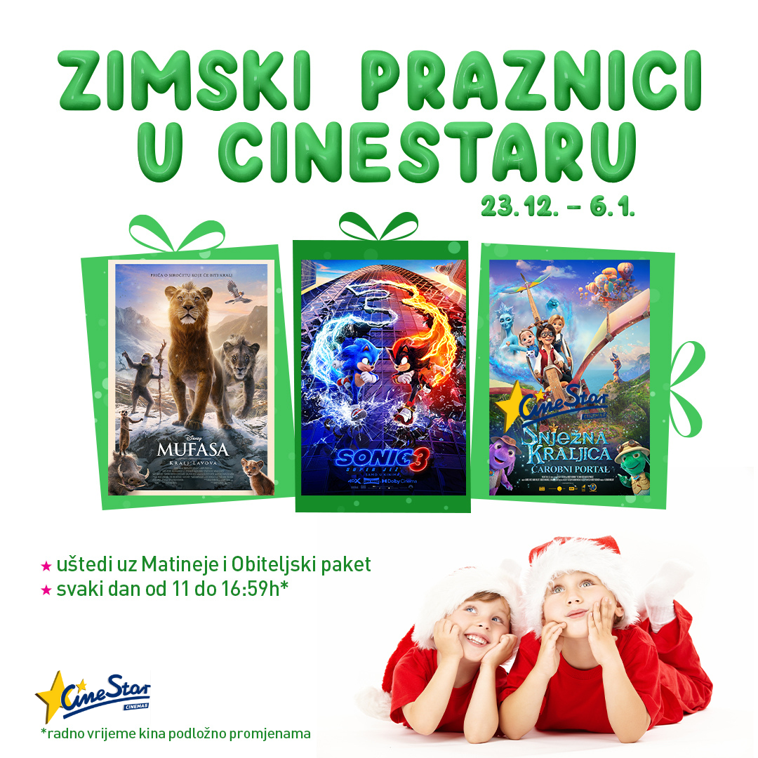 Zimski praznici u CineStaru – Mall of Split